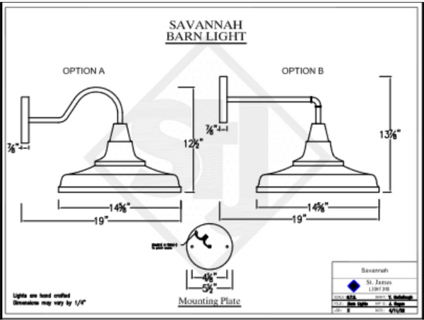 St. James Savannah Green Acres Copper Barn Light – TetonLighting™
