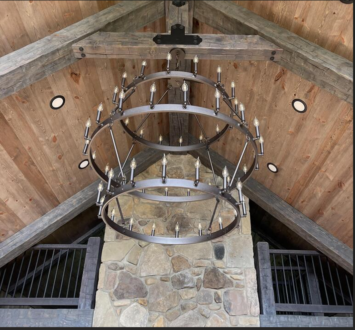 St. James Sullivan 3 Tier Steel Chandelier – TetonLighting™